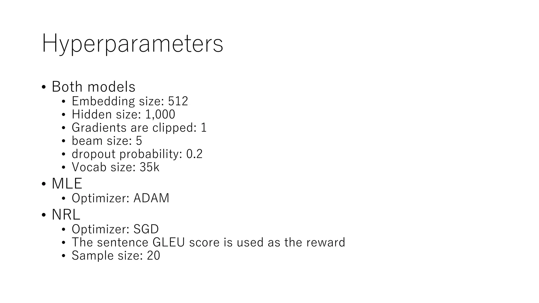 Grammatical Error Correction with Neural Reinforcement Learning | PPT