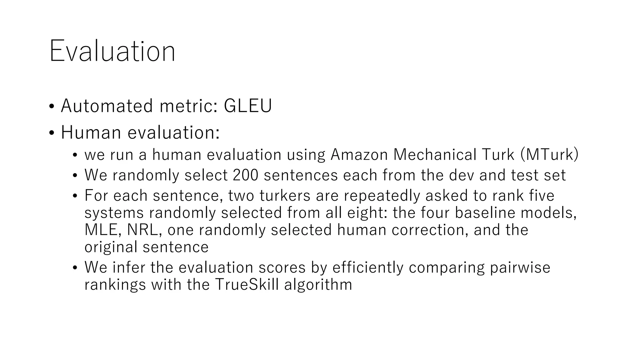 Grammatical Error Correction with Neural Reinforcement Learning | PPT