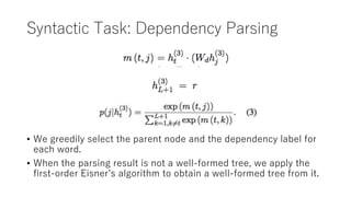 A Joint Many-Task Model: Growing a Neural Network for Multiple NLP Tasks | PPT