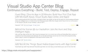 Visual Studio App Centerでアプリ開発を加速しよう | PPT
