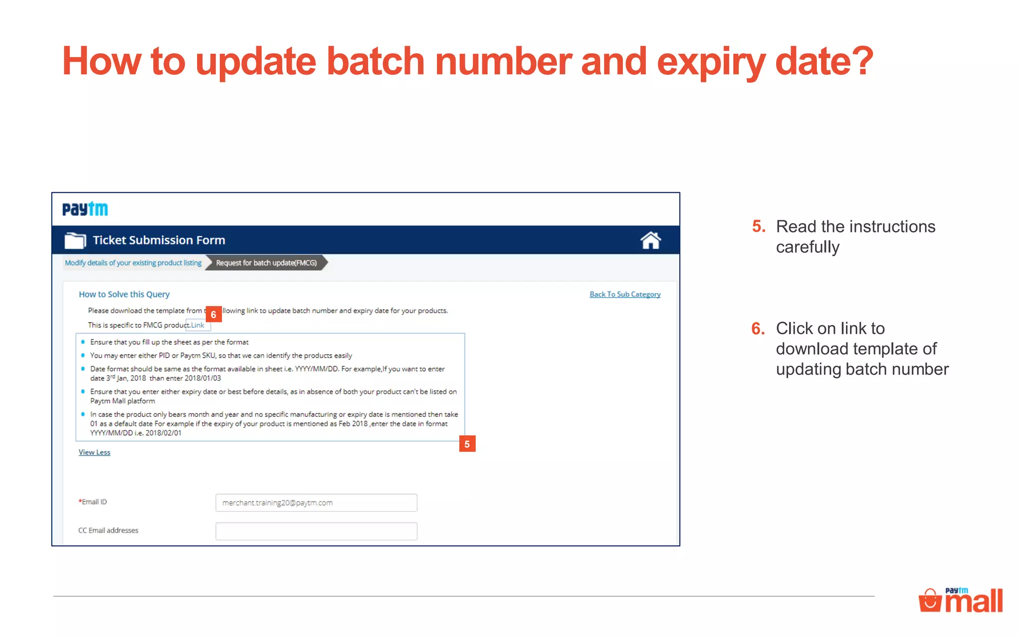 Cataloguing- Update batch number & expiry date | PPT