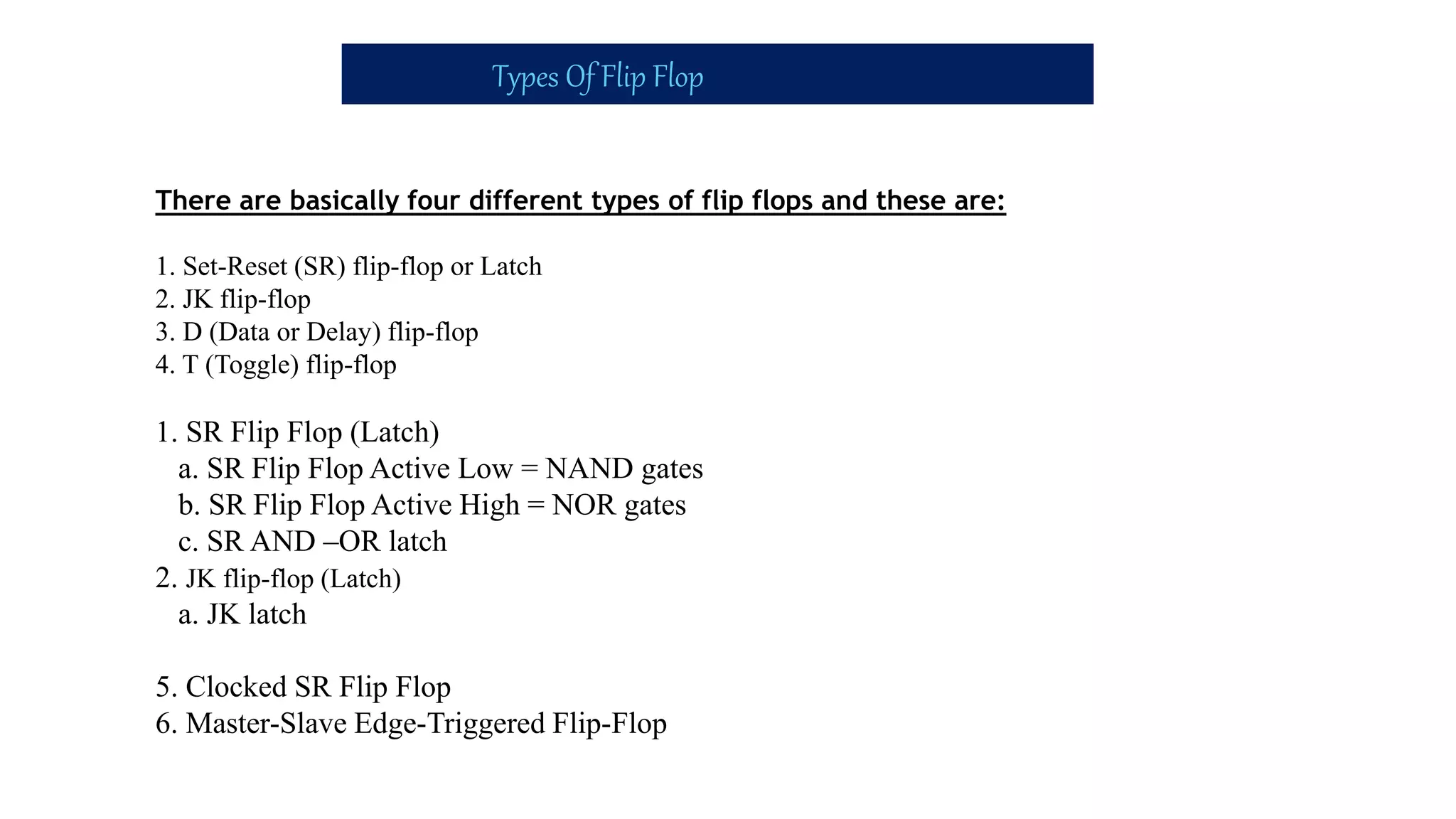 Presentation On Flip-Flop | PPTX