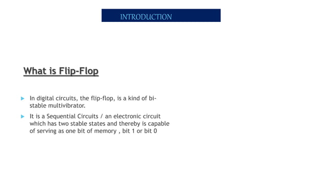 Presentation On Flip-Flop | PPTX