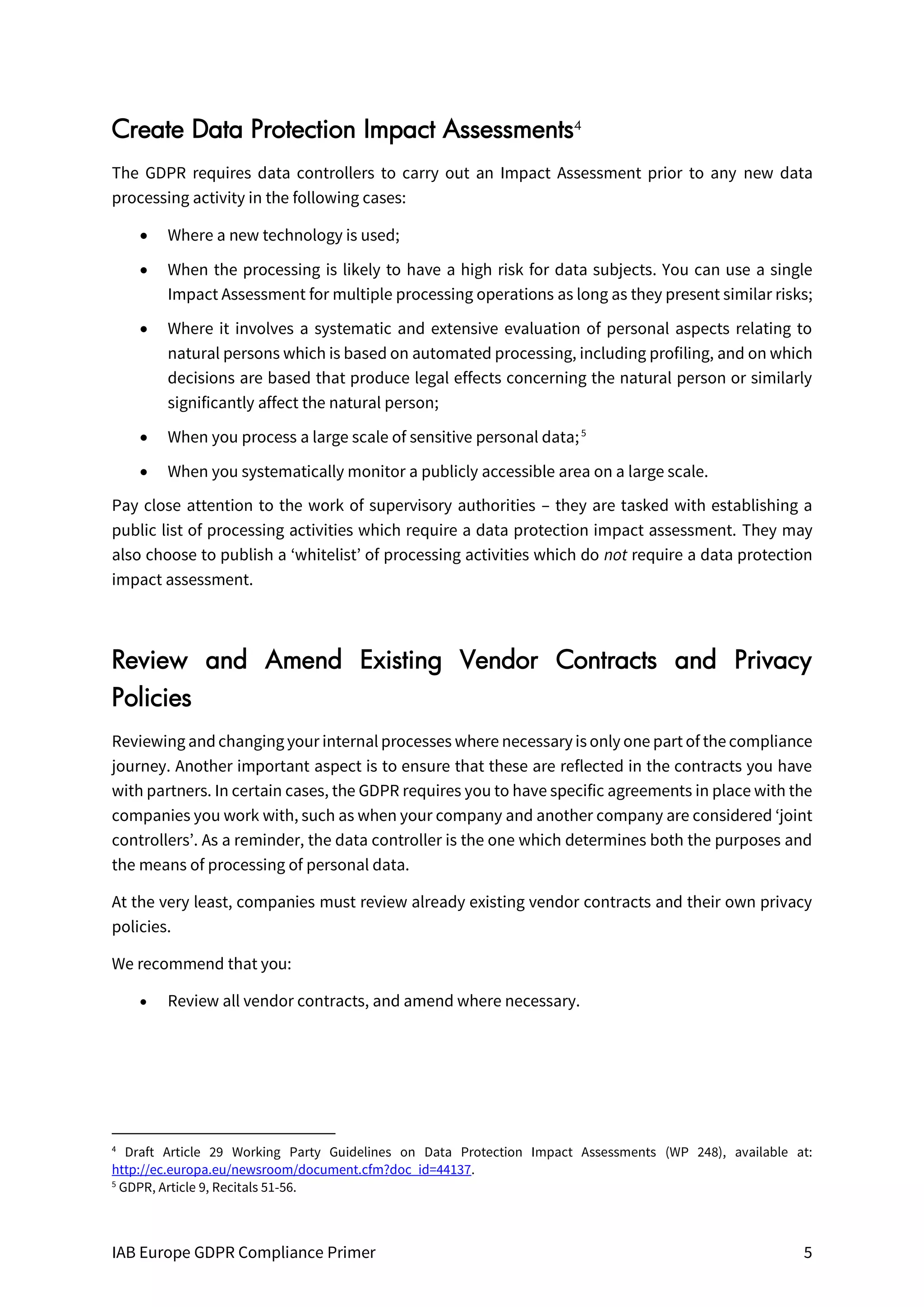 IAB Europe's GDPR Compliance Primer | PDF