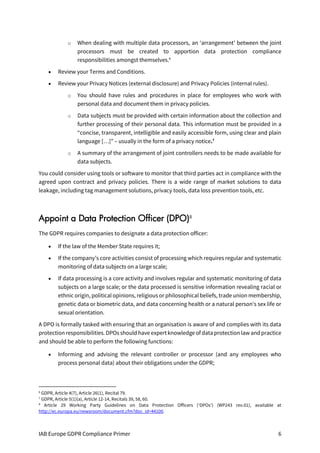 IAB Europe's GDPR Compliance Primer | PDF