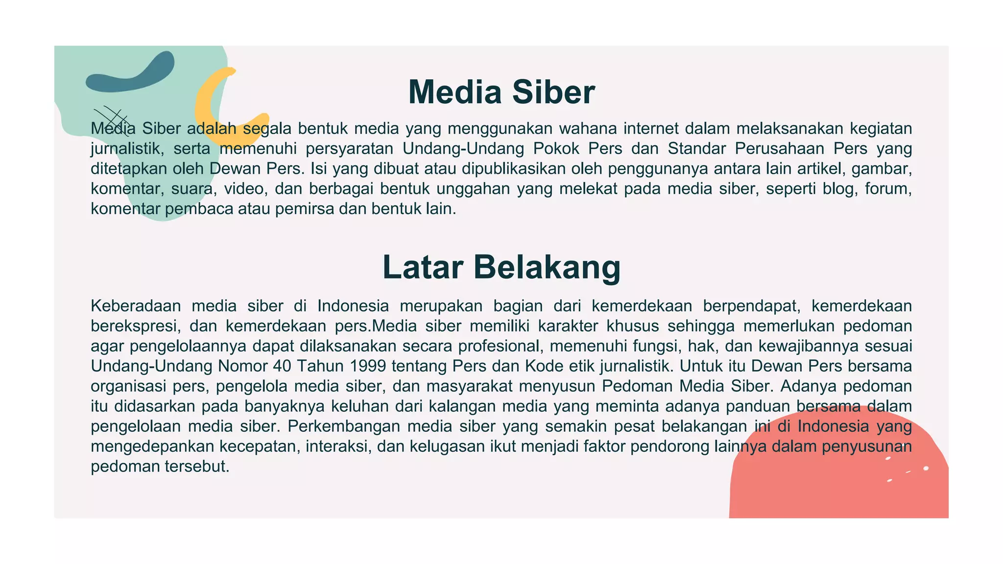 Media Siber di Indonesia | PPTX