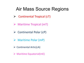 Air masses And FRonts | PPTX