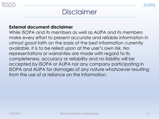 ISOPA's perspektiver på restriktionsprojektet | PPT | Free Download