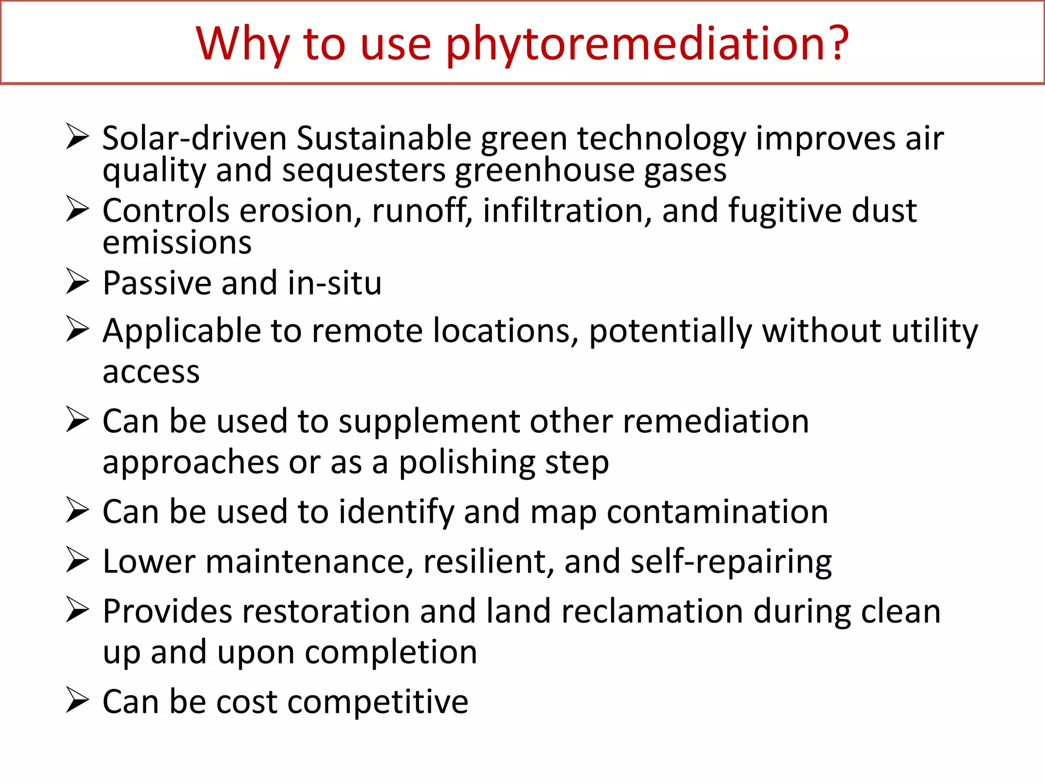 Phytoremediation of Heavy metals A GREEN TECHNOLOGY TO CLEAN SOIL | PPT
