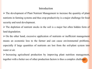 NUTRIENT MANAGEMENT CHALLENGES AND OPTIONS | PPT