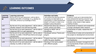 Work Related Learning (Internship) Presentation | PPTX | Web ...