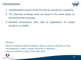 Antisite disorder and bond valence compensation in Li2FePO4F cathode ...