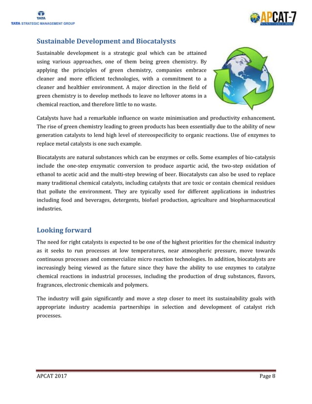 7th Asian Pacific Congress on Catalysis (APCAT), 2017: Catalysis for ...