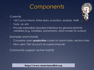 Cyberinfrastructure for Einstein's Equations and Beyond | PPT