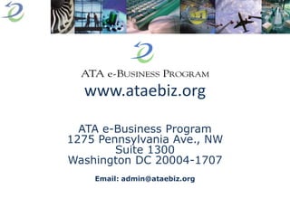 ATA e-Aviation Business Standards Overview | PPT