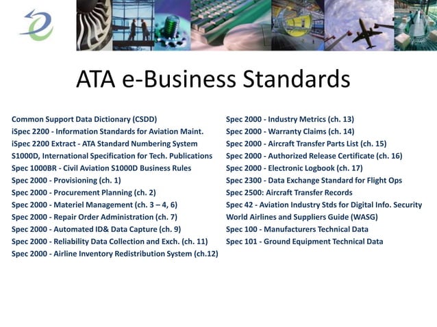 ATA e-Aviation Business Standards Overview | PPT