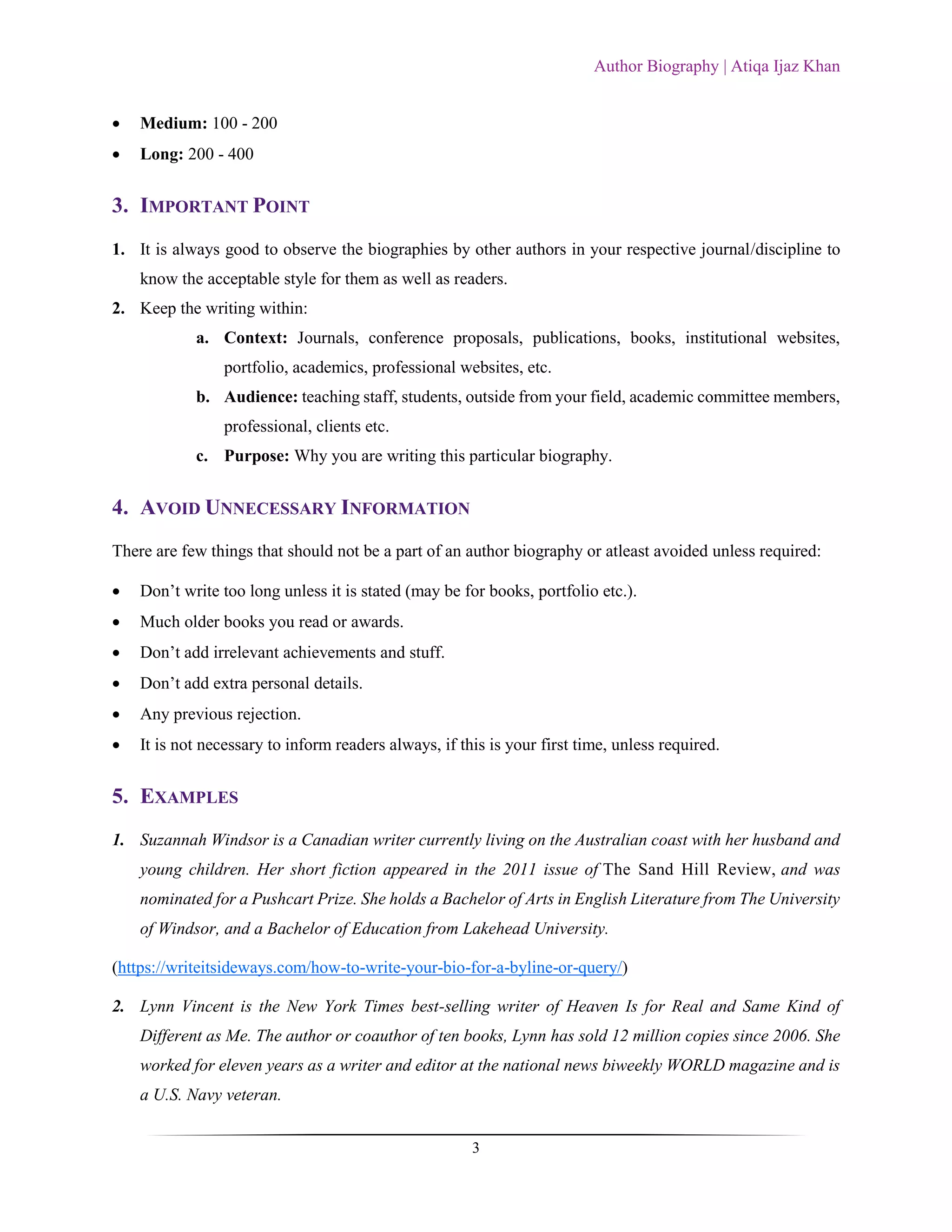 2017 How to write Author Biography for Journal | PDF