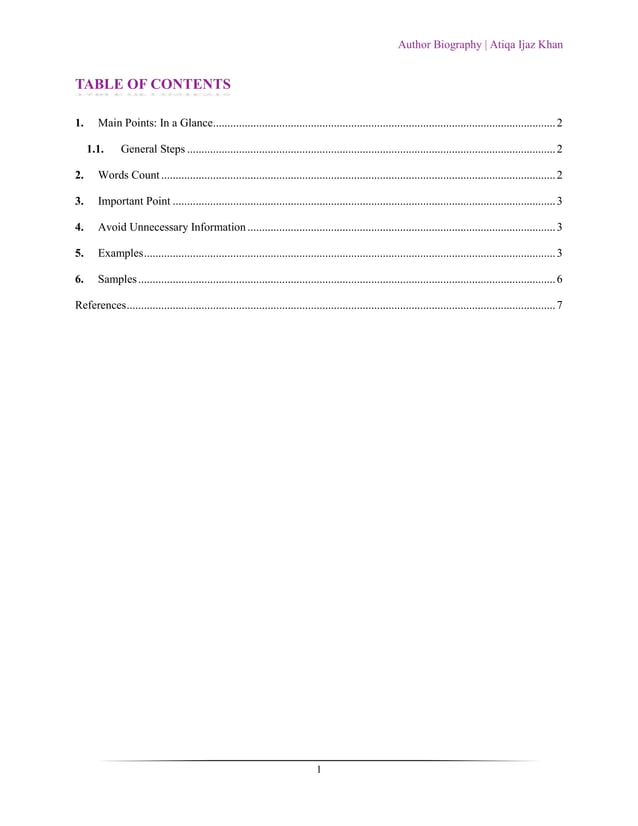 2017 How to write Author Biography for Journal | PDF