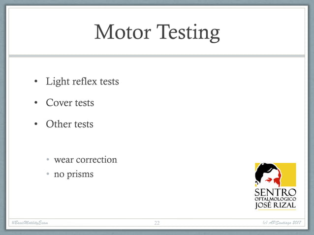 2017 Basic Motility Examination | PDF | Eye and Vision Conditions ...