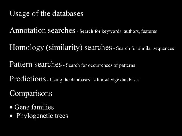 2017 biological databases_part1_vupload | PPT
