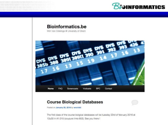 2017 biological databases_part1_vupload | PPT
