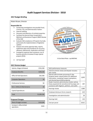 2017 budget division hcad | PDF