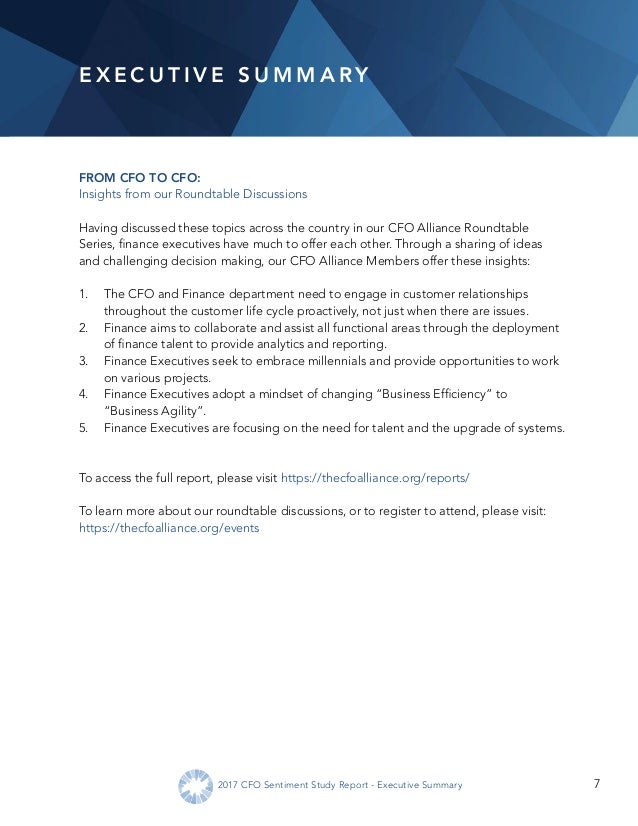 2017 CFO Sentiment Study Executive Summary