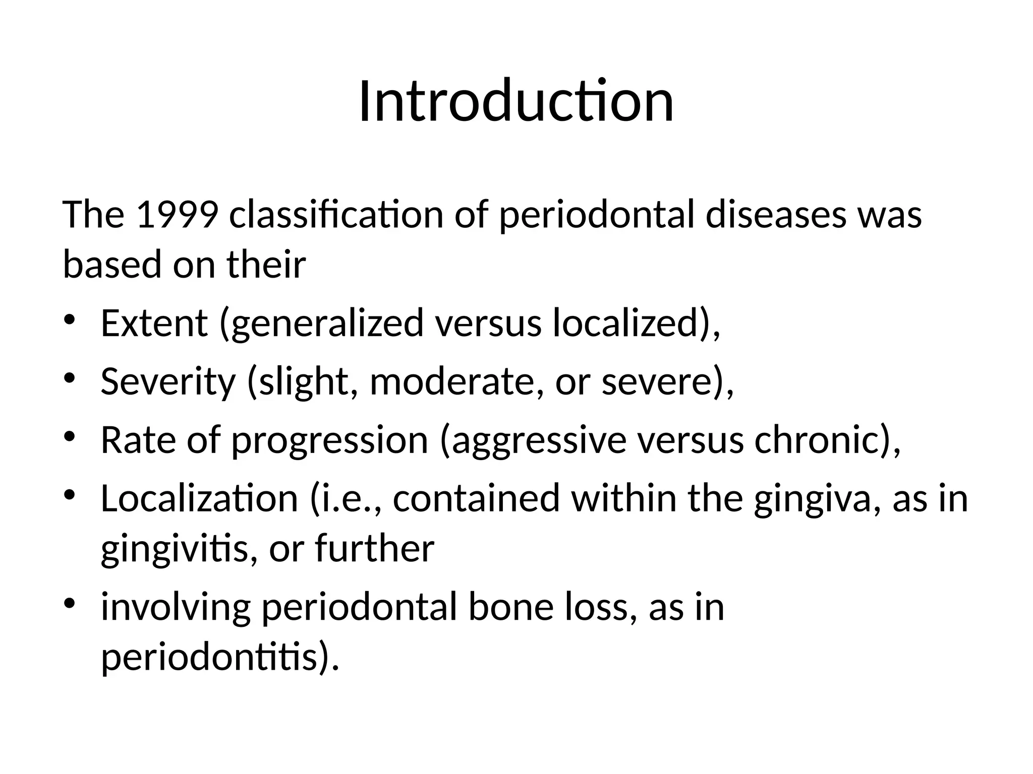 lates classification of peridontal disesases 2018 2019 | PPTX