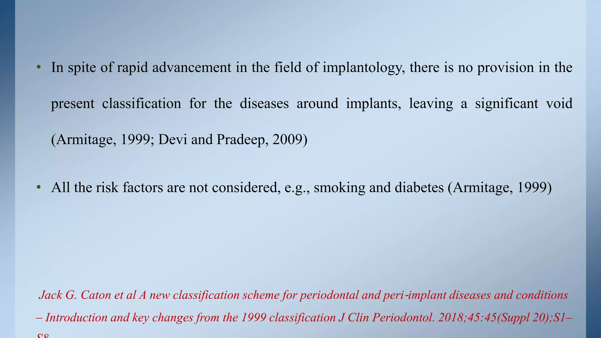 2017 classification of periodontal and periimplant diseases | PPTX