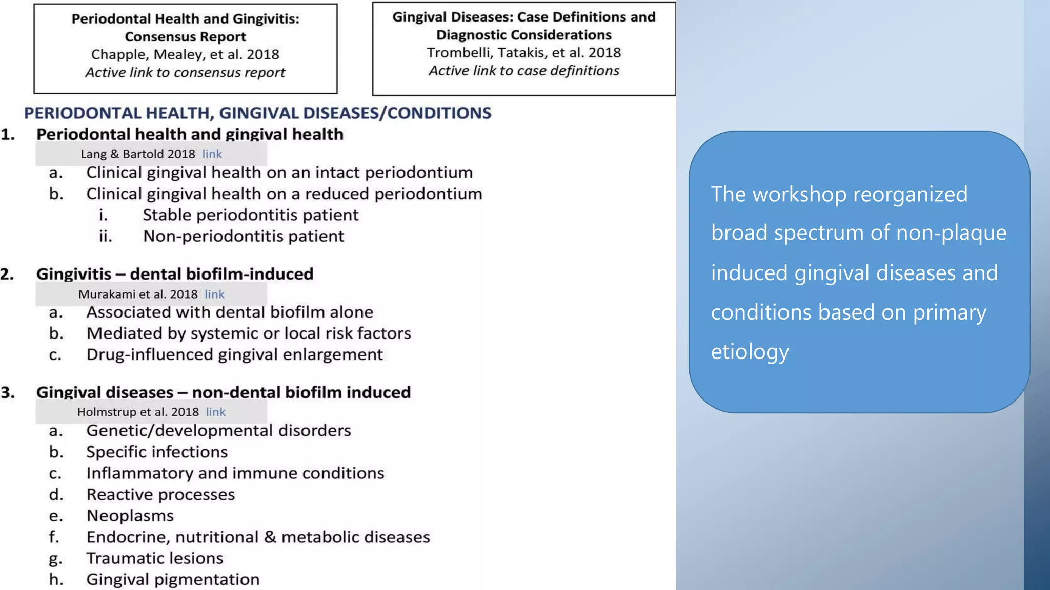 2017 classification of periodontal and periimplant diseases | PPTX