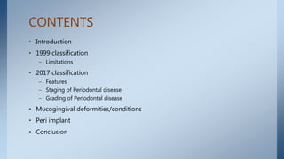 2017 classification of periodontal and periimplant diseases | PPTX