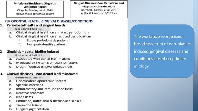 2017 classification of periodontal and periimplant diseases | PPTX