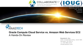 Oracle Compute Cloud vs. Amazon Web Services EC2 -- A Hands-On Showdown ...