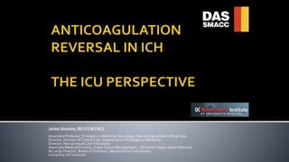 Intracranial Haemorrhage and Anticoagulants in Critical Care | PPTX