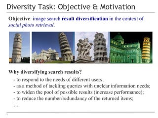 MediaEval 2017 Retrieving Diverse Social Images Task (Overview) | PPT