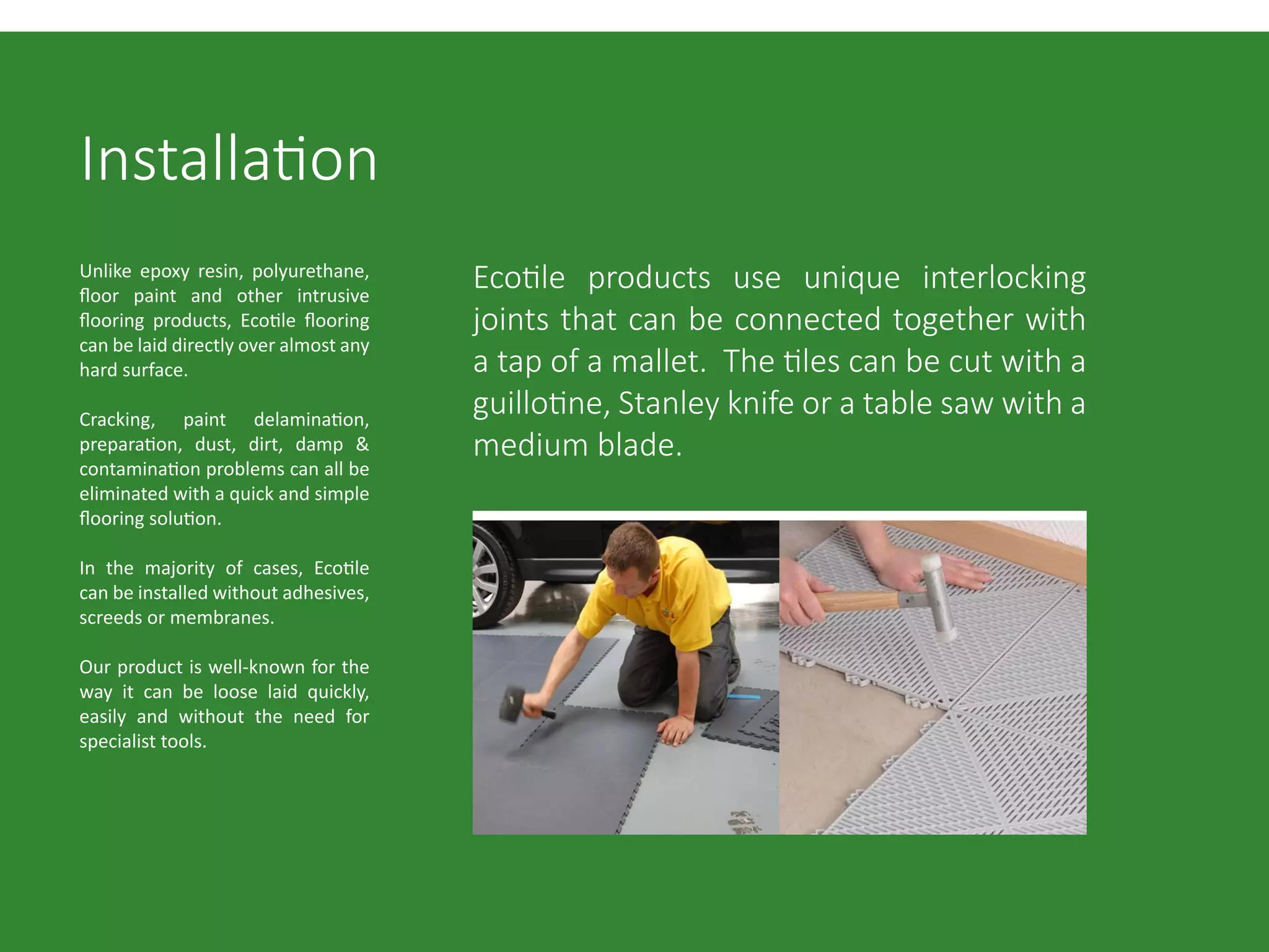 2017 Ecotile industrial flooring / interlocking floor tiles company profile | PPT