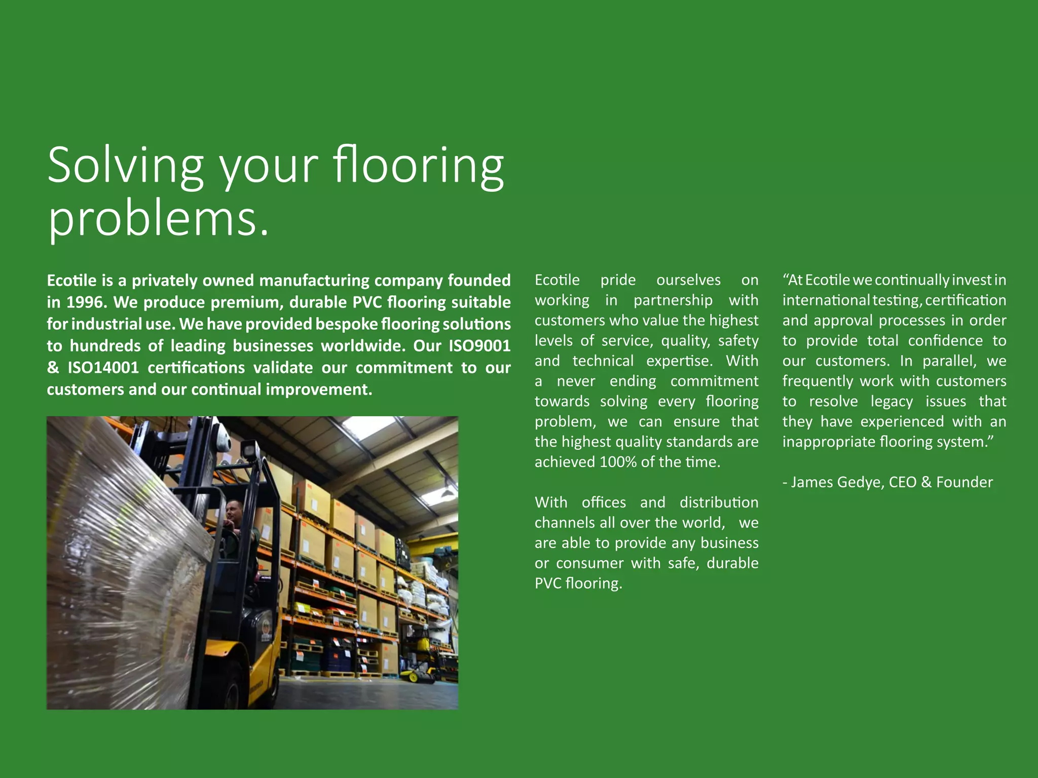 2017 Ecotile industrial flooring / interlocking floor tiles company profile | PPT