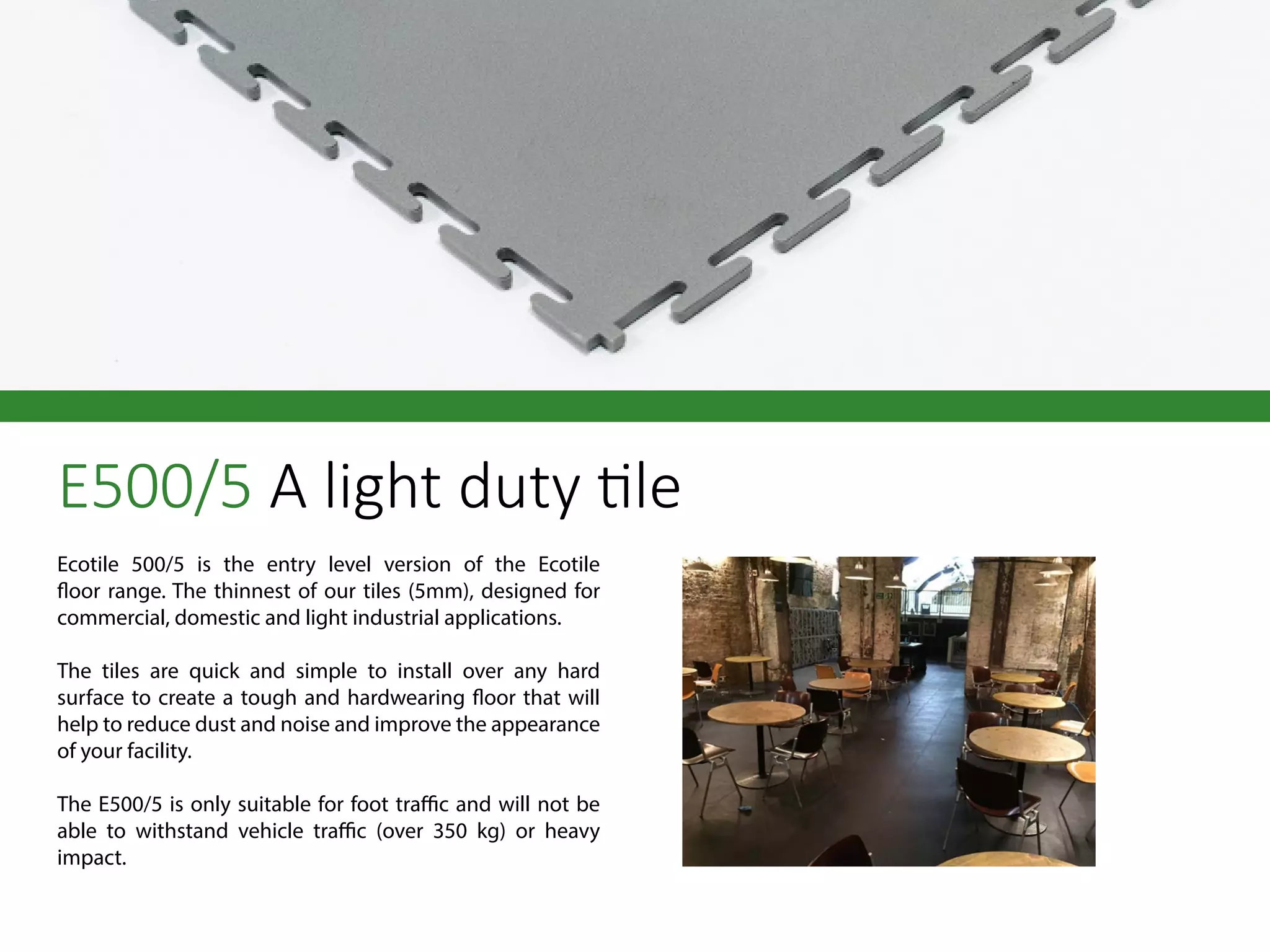 2017 Ecotile industrial flooring / interlocking floor tiles company profile | PPT