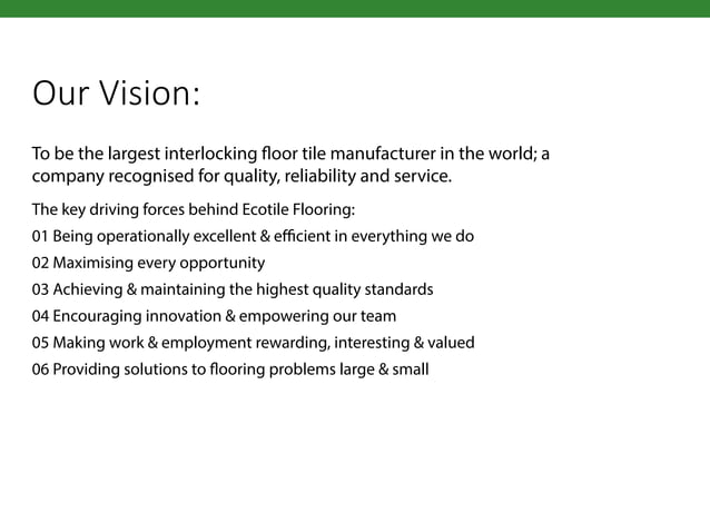 2017 Ecotile industrial flooring / interlocking floor tiles company profile | PPT