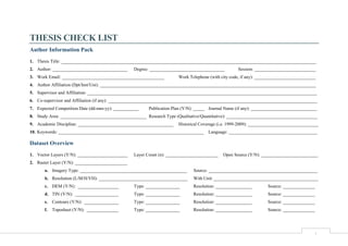 2017 Editable Thesis Checklist PDF | PPT
