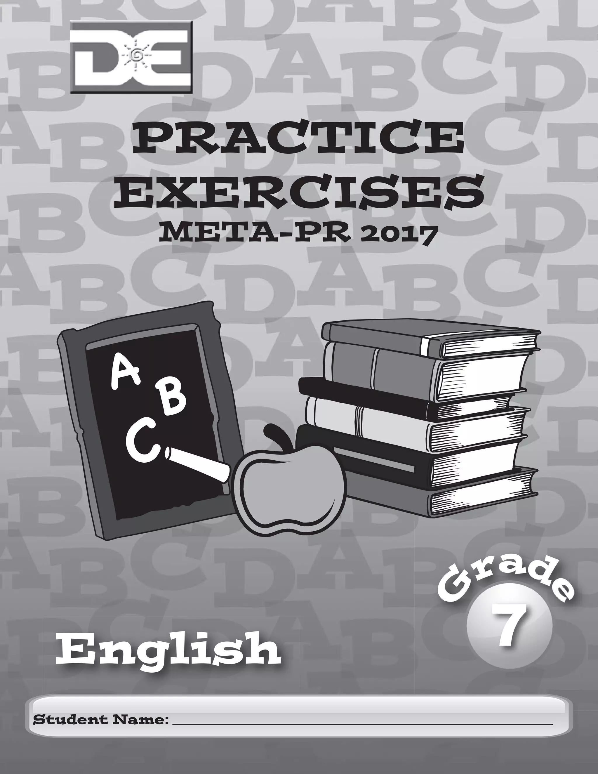 Ejercicios de práctica inglés 7 - 2017 | PDF