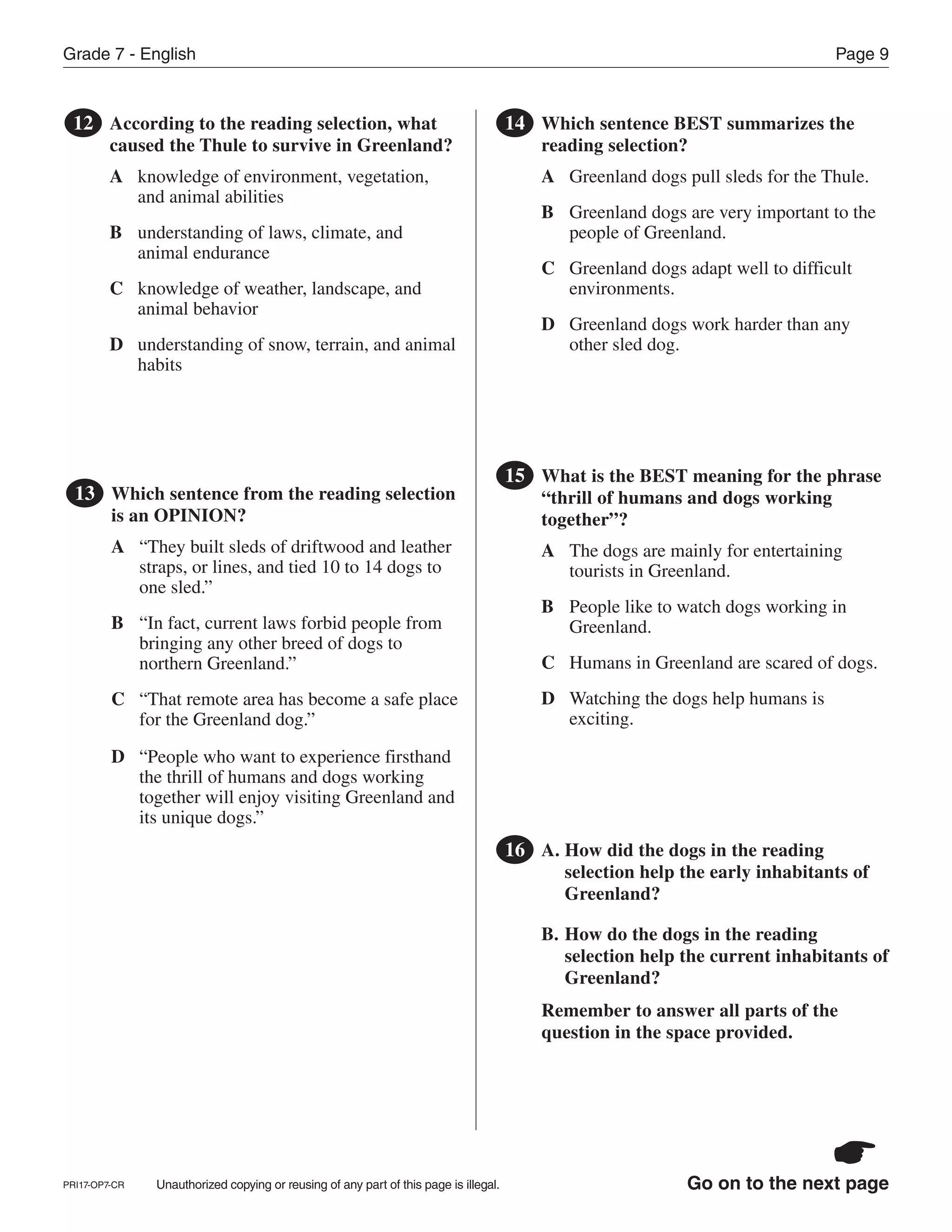 Ejercicios de práctica inglés 7 - 2017 | PDF