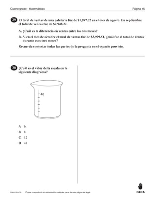 2017 ejercicios de practica matemáticas cuarto grado | PDF