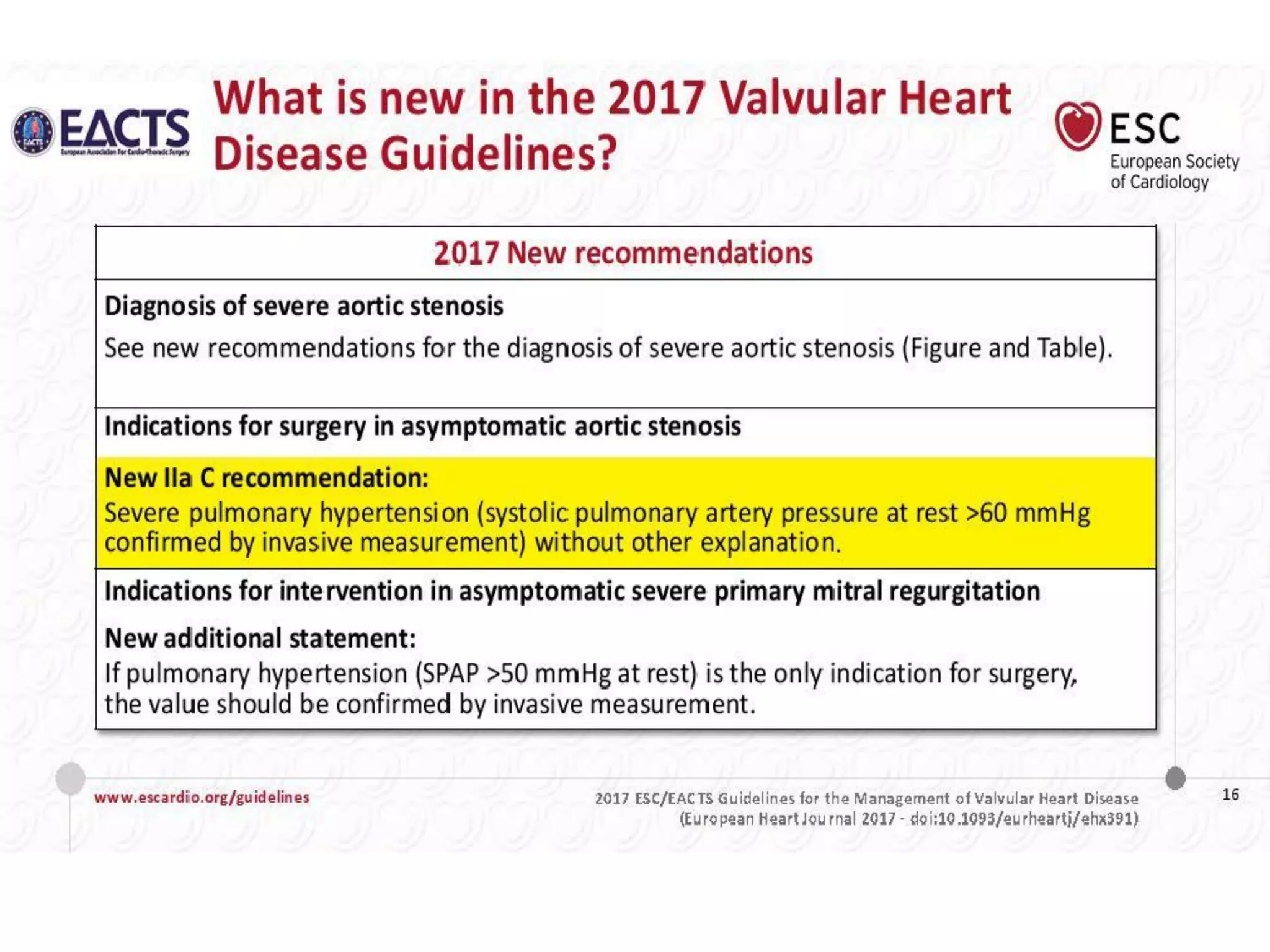2017 esc eacts guidelines for the management of valvular heart disease | PPT