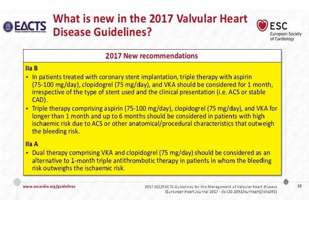 2017 esc eacts guidelines for the management of valvular heart disease | PPT