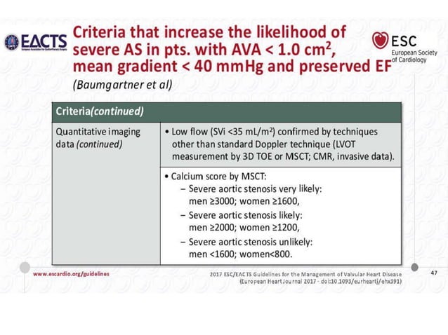 2017 esc eacts guidelines for the management of valvular heart disease | PPT | Free Download