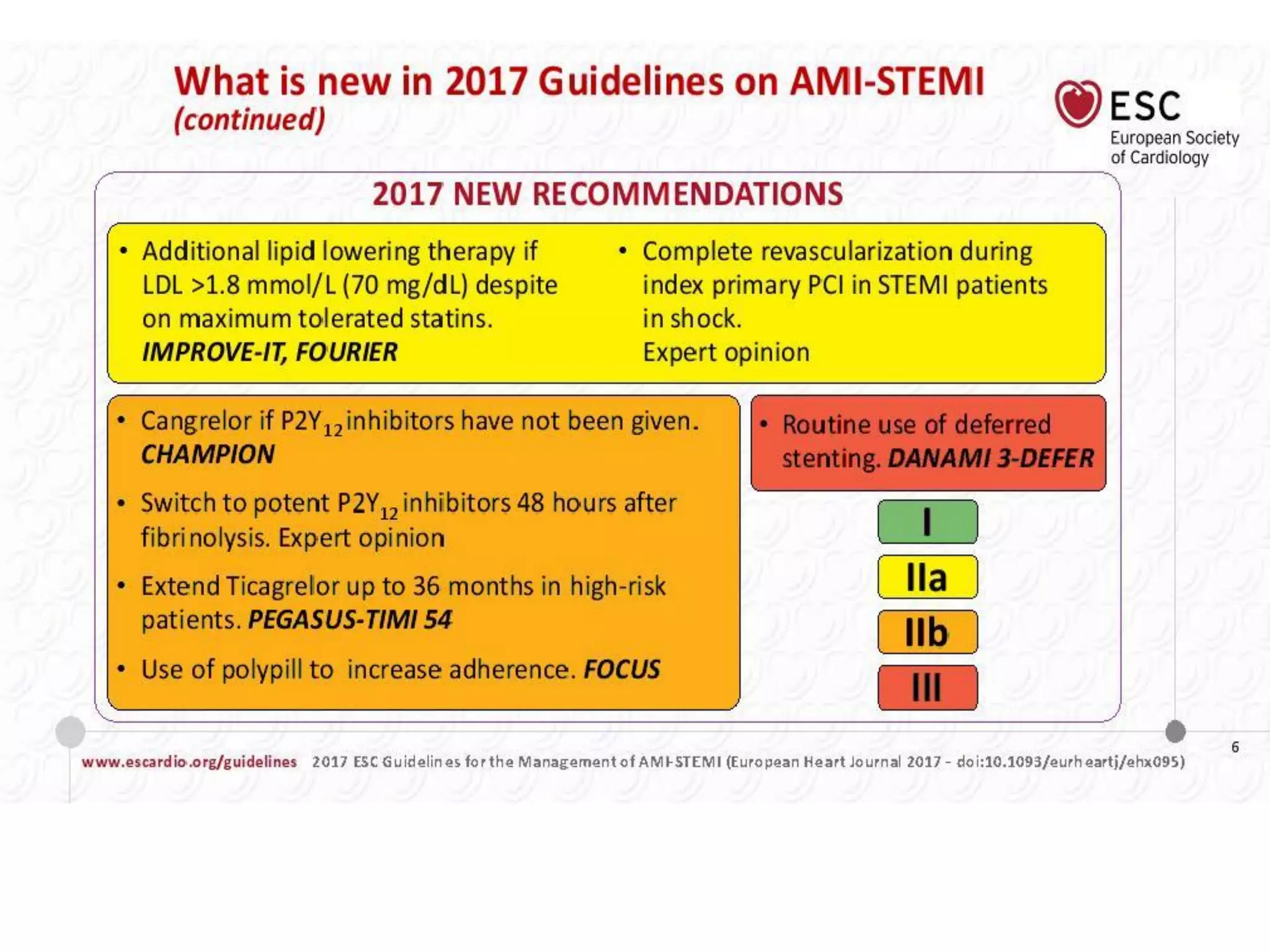 2017 esc guidelines for the management of acute myocardial infarction ...
