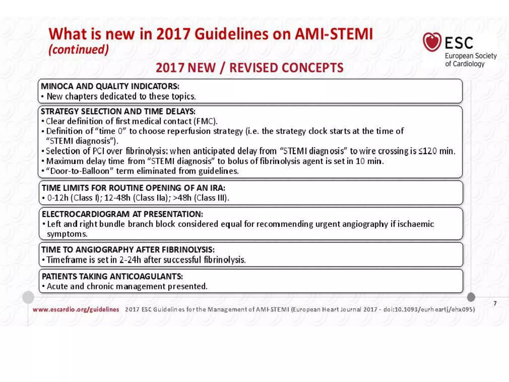 2017 esc guidelines for the management of acute myocardial infarction ...