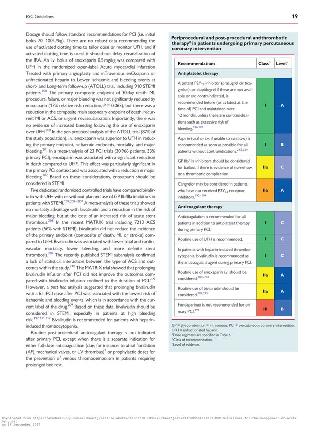 2017 esc guidelines for the management of acute myocardial infarction ...