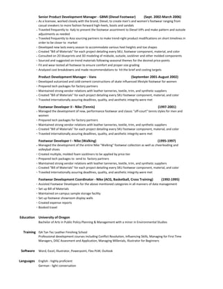 2017 fresh resume | PDF | Apparel Industry | Industries